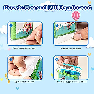 Kids Floss Dispender, Kids Dentle Floss Picks Dispenser 2 Boxes with 176 Count Floss, Fun & Colorful Animal Floss Help You Prevent Tooth Decay and Gum Disease