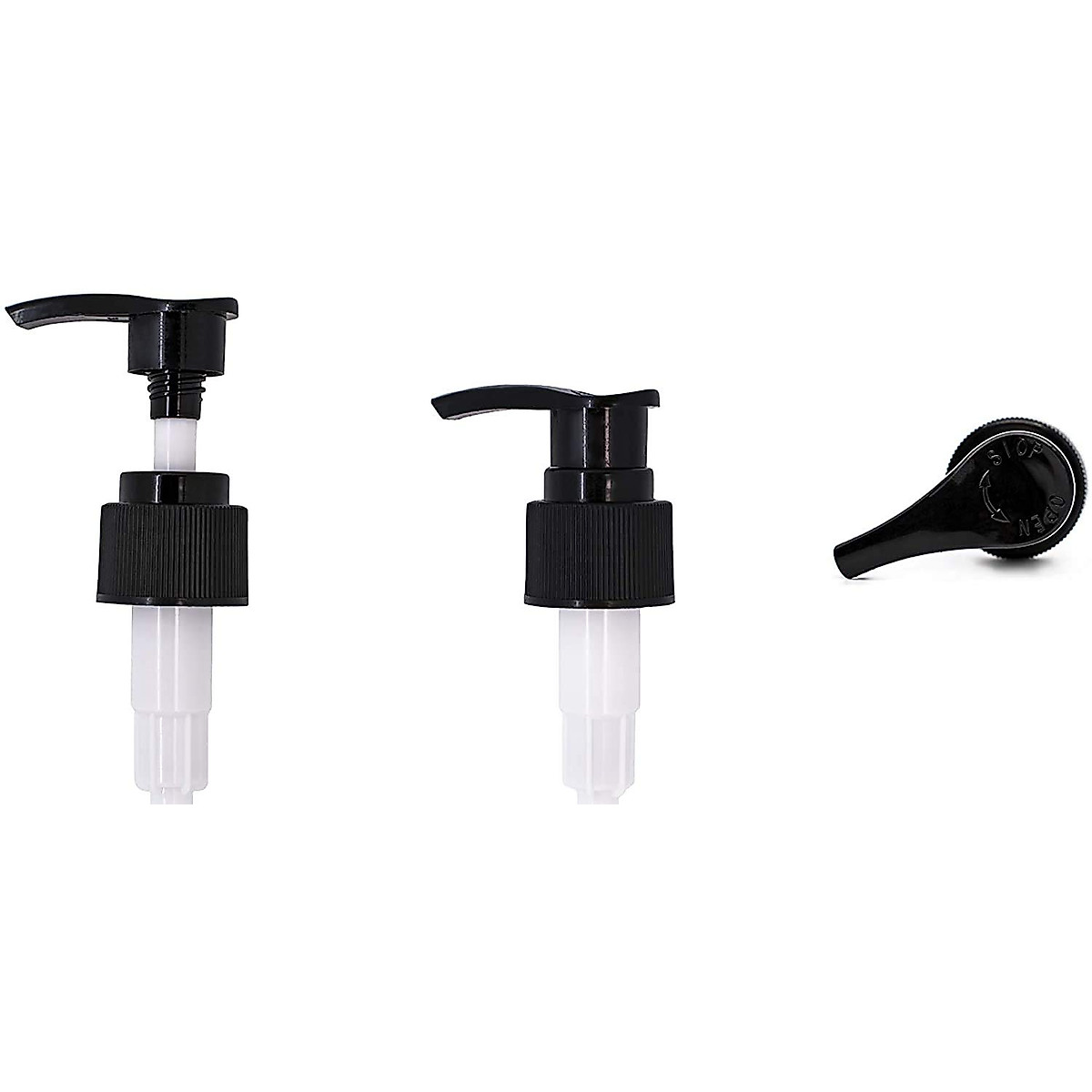 BRIGHTFROM Empty Lotion Pump Bottles 8 Oz, Refillable Plastic Containers, BPA-Free PETE1, Clear, Great for - Soap, Shampoo, Lotions, Liquid Body Soap, Creams and Massage Oil's (Pack of 2, Black)