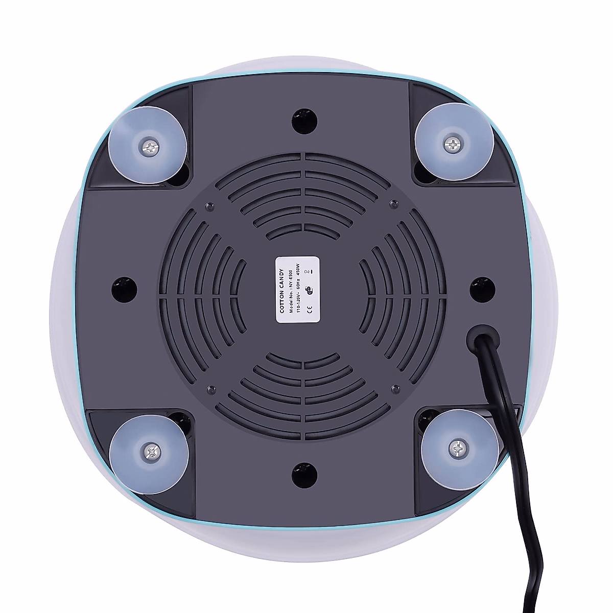 Cotton Candy Machine portable with Large Splash-Proof Plate Countertop Cotton Candy Maker Homemade Sweets with Sugar Scoop & Candy Sticks for Home Kids Birthday Family Party