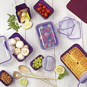 GOURMETmaxx BPA-Free Food Storage Container-Set, 14 Pieces | Suitable for Dishwasher, Freezer, Microwave | Clip Lid Food Container | Air tight, liquid proofed and aroma Safe
