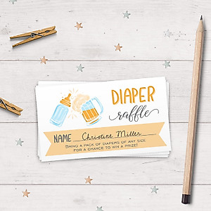 Canopy Street Baby Shower Diaper Raffle Tickets, 50, Brewing Theme