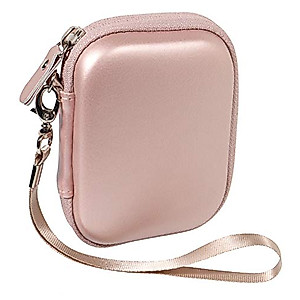 Travel Protection and Storage Case for Airpods Case, Featured Design, mesh Pouches for airpods case, Wall Charger and Cable, (Rose Gold)