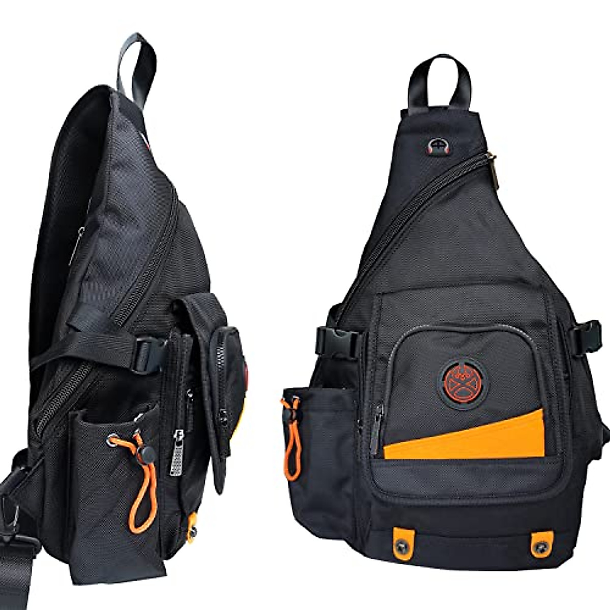 INNTURT Large Sling Bag Backpack Pack 13" 14" Laptop Bag Satchel Travel Backpack Black