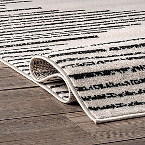 nuLOOM Romina Diamond Stripes Area Rug, 8x10, Grey