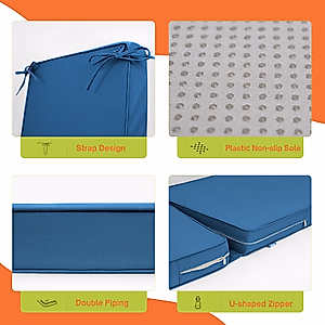 RULAER 80x26x3inch Chaise Lounge Cushion for Outdoor Furniture,Thickened Water-Resistant Lounge Chair Cushion,Double Piping Non-Slip Patio Furniture Cushion