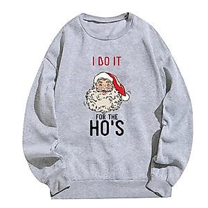 PVCS lightning deals of today clearance,Funny Christmas Pulllover Tops for Women Drop Shoulder Long Sleeve Sweatshirt Thin Round Neck Shirt Xmas Holiday Blouseyour orders on cyber friday,