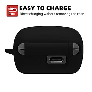 Ankersaila Case Compatible with Sony LinkBuds WF-L900,Soft Silicone Shockproof Anti-Scratch Protective Cover (Black)