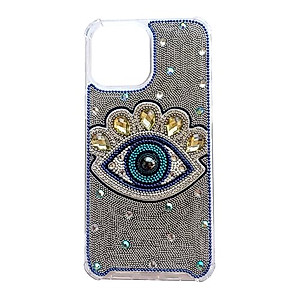 Bling Evil Customize Phone Case Compatible with Iphone 14 - Protective Case for iPhone 15 Pro, Heavy Duty, Slim Fit Eye Design | Iphone XR
