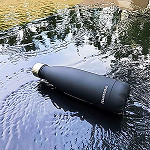 FELINEBOAT Stainless Steel Insulated Water Bottle Triple-Layered Vacuum-Insulated Containers Keeps Drinks Cold for 48 Hours and Hot for 24h BPA-Free Perfect for the Go, 17oz