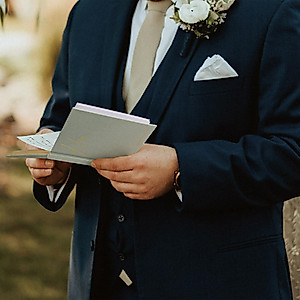 Elegant Linen Wedding Vow Books With Gold Foil Lettering - Perfectly Sized His and Hers Vow Books With Plenty Of Pages To Write Whatever is on Your Heart - A Beautiful Addition For The Wedding Day