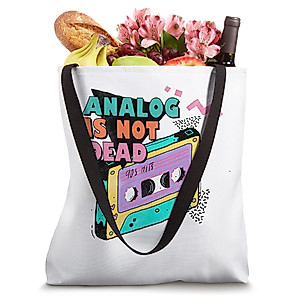 Vintage Retro 80s 90s Analog is Not Dead Cassette Tape Tote Bag