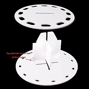 Yoseng 12 Hole Round Shape Drying Rack Storage Display Bracket Shelf Holder,Spinning Storage Caddy for Oval Ink Blending Brushes Blender（White）