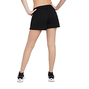 Champion, Lightweight Lounge, Soft Jersey Comfortable Shorts for Women (Plus Size Available), Black, Small