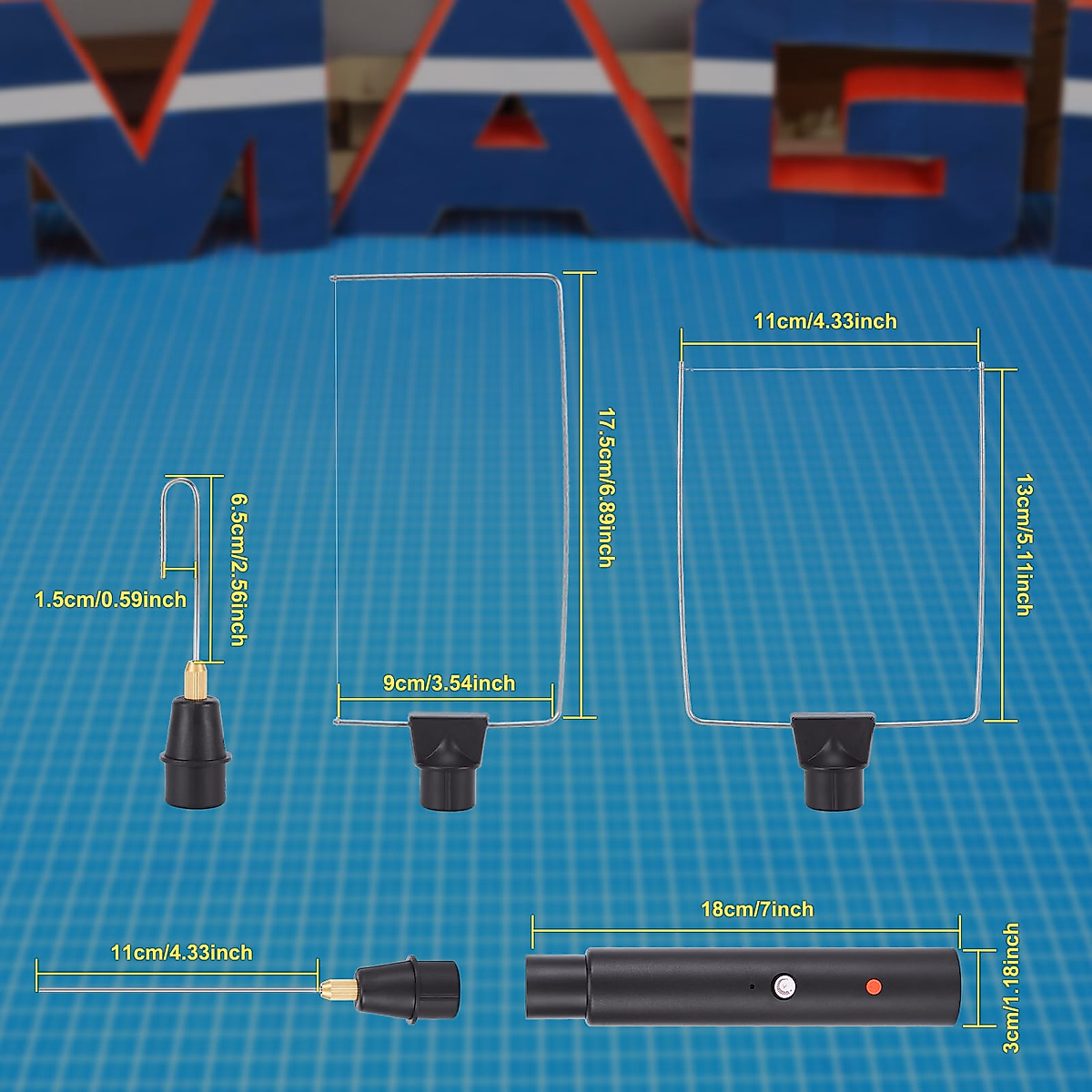 Hot Wire Foam Cutter - 4 in 1 Electric Cutting Machine Pen Tools Kit, 100-240V / 28W Styrofoam Cutting Pen with Versatile Tips and Carrying Case, Heated Foam Carving Knife Kit