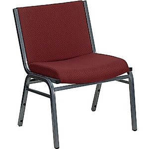 Flash Furniture 2 Pack HERCULES Series Big & Tall 1000 lb. Rated Burgundy Fabric Stack Chair