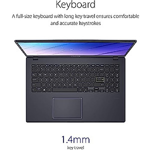 ASUS Vivobook Go 15 Laptop for Student, 15.6" FHD Display, Intel Celeron N4020 Processor, 4GB RAM, 64GB eMMC, Thin & Light, Intel UHD Graphics, WiFi, 1 Year Microsoft 365, Windows 11 Home in S Mode