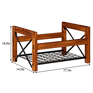 X-cosrack Vinyl Record Holder,Fits 7” -12” Records,Store Up to 100Albums,DVDs,or CDs-Wood Book Storage Stand,File Folder Racks,Modern Design,Brown