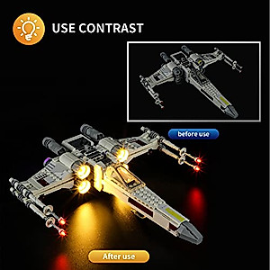 Vaodest LED Light for Lego Star War Luke Skywalker X-Wing 75301 Set,Design and Configuration Compatible with Model 75301(LED Light Only, Not Building Block Kit)