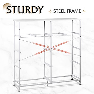 WLIVE White Dresser for Bedroom with 10 Drawers, Tall Chest of Drawers for Bedroom, Storage Drawer Unit, Organizer Unit for Hallway, Closet