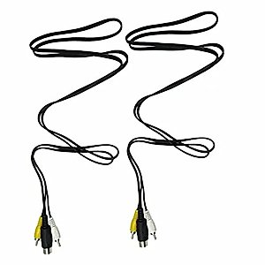 eStarpro 2pcs Audio Video Cord Cable for Sega Genesis 1 & Sega Master System 6ft