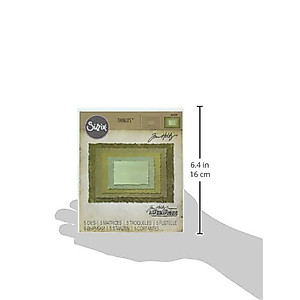 Sizzix, Multi Color, Thinlits Die Set , Stacked Deckle by Tim Holtz, 5 Pack, One Size