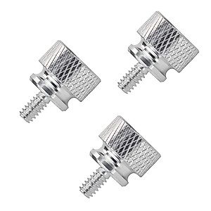 YATENG 10-pcs Anodized Aluminum Computer Case Thumbscrews (6-32 Thread) for Computer Cover / Power Supply / PCI Slots / Hard Drives DIY Personality Modification & beautification (Silver)