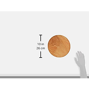 Tabakh Manual Wooden Roti Chapati Flatbread Tortilla Presser Maker with Rolling Pin, 10-Inch