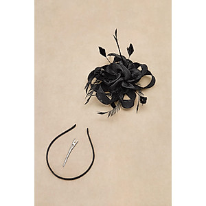 BABEYOND Fascinator Hats for Women - Tea Party Hats Fascinators Kentucky Headband Derby Hat Wedding Feathers Ribbon Headwear