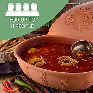 Römertopf Clay Roaster | Non-Stick Dutch Oven | Healthy Clay Pot Cooking | Clay Baker | Versatile Cooking Vessel - 7.3 Quarts (7 Liters) For Up To 8 People