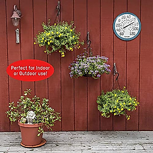 Taylor Big and Bold Wall Indoor Outdoor Thermometer, 13.25 inch, Teal