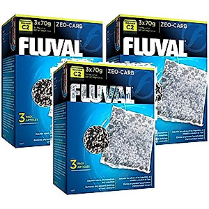 (3 Pack) Fluval C2 Zeo-Carb, 3 Filters each