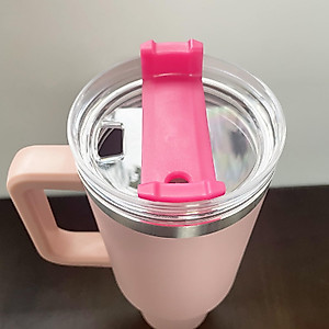 2 Pack 40 OZ Tumbler Lid Compatible for Stanley Quencher, Spill Proof Splash Resistant Stainless Steel Tumbler Covers Fit for Stanley and More Coffee Mugs (Rose, 40oz-1.0)