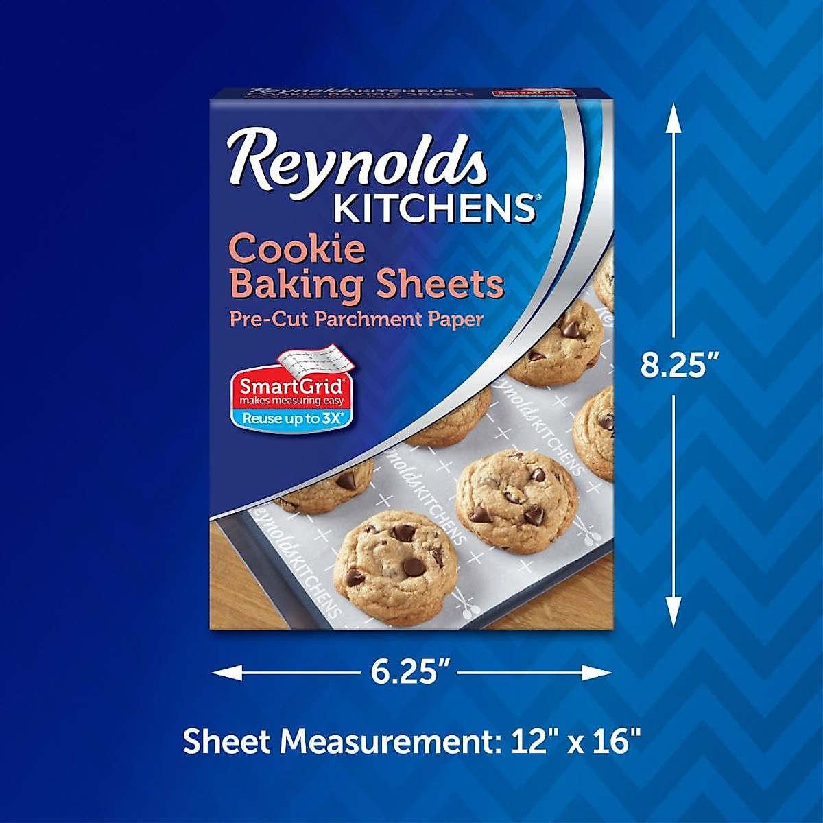 Reynolds Kitchens Cookie Baking Sheets, Pre-Cut Parchment Paper, 22 Sheets (Pack of 1)