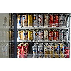 Elite Kitchen Supply Commercial Beer Back Bar Cooler Refrigerator, ETL NSF 2 Glass Door Bottle Display Fridge Cooler Merchandiser, LED Lighting, 60" W 15.8 cu.ft. Black CBB60H