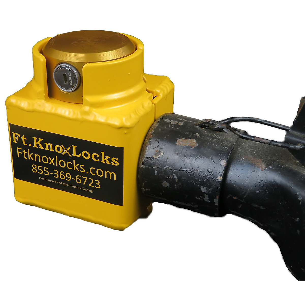 Bulldog Sliding Collar Coupler Lock Includes Cobra-Sidewinder puck lock- BOLT CUTTER PROOF!!!