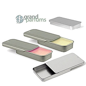Baoblaze Metal Slide Top Tin Containers (small) for Crafts Geocache Storage Survival Kit by Grand Parfums (pack of 3)
