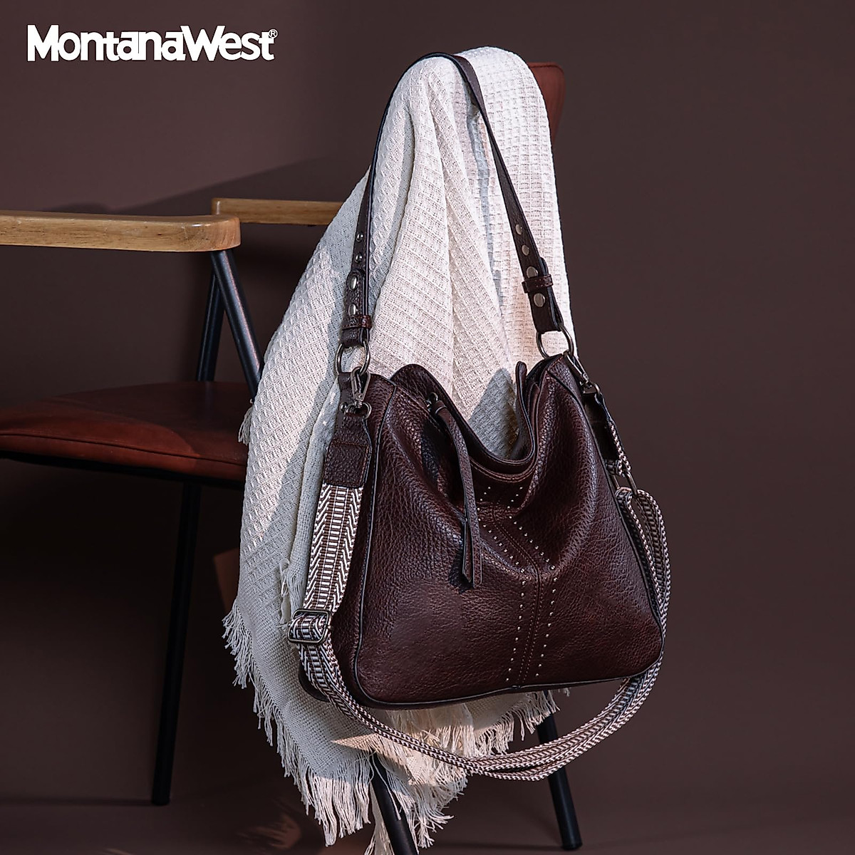 Montana West Hobo Bag for Women Designer Purses and Handbags Shoulder Bags with Guitar Strap,MWC-128ACF