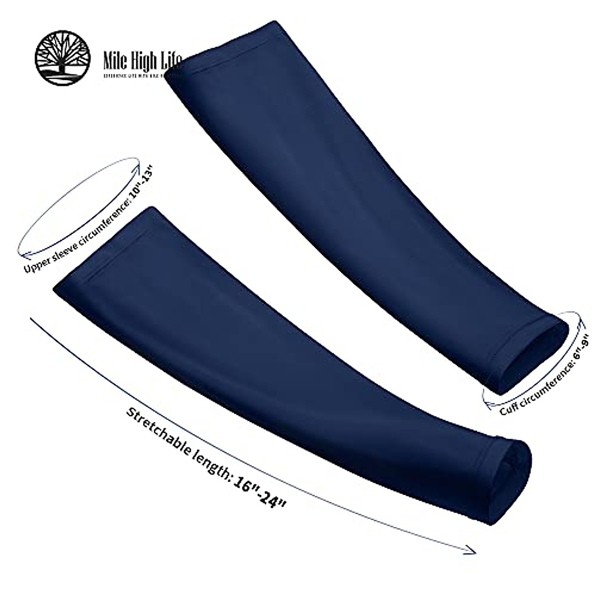 Mile High Life | Arm Sleeves for Men & Women | Tattoo Cover Up | UV Sun Protection |Cooling Sports Sleeve for Golf Running Football