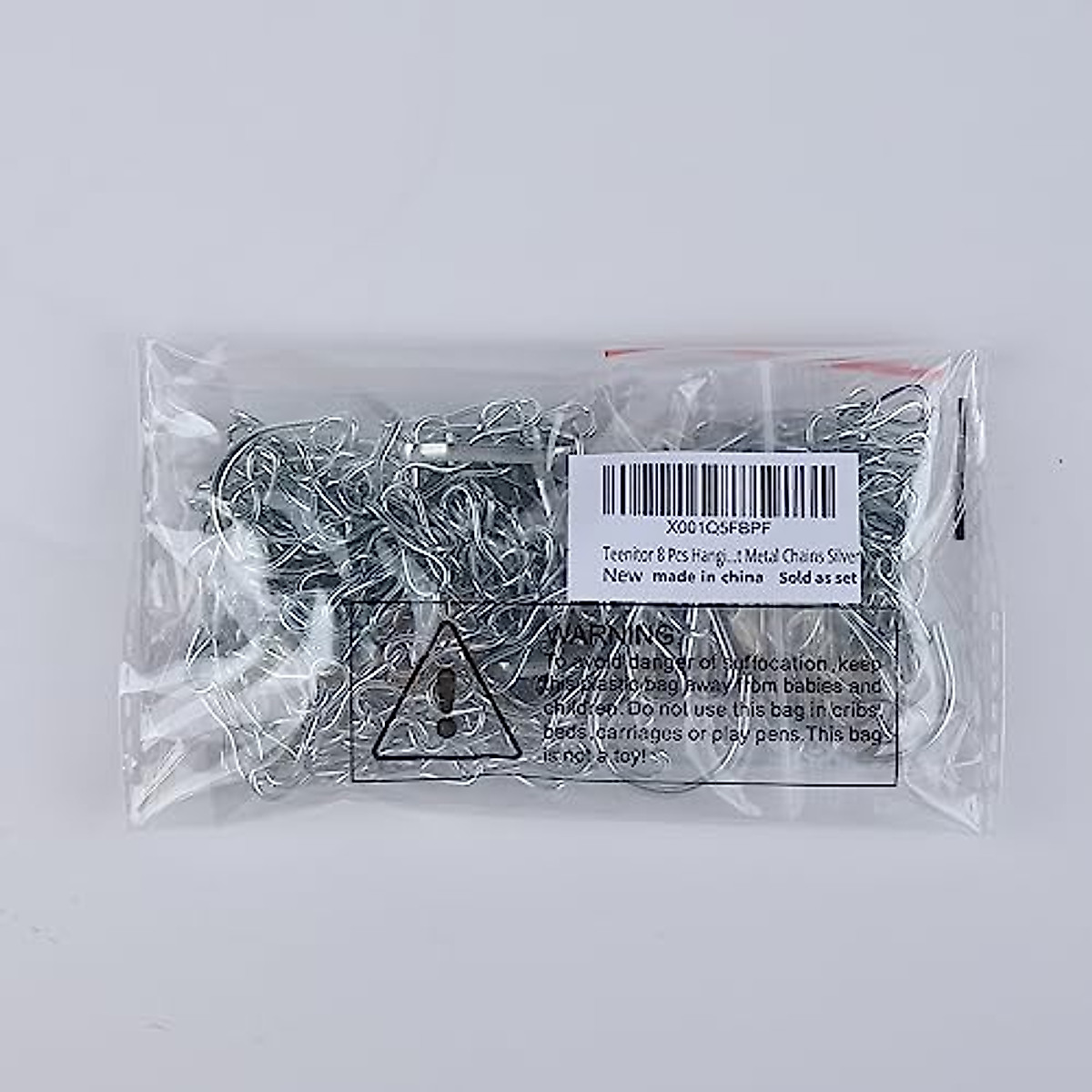 Teenitor 8 Pieces Plants, Bird Feeders, Lanterns and Ornaments, 4 pieces 35 Inch and 4 pieces 9.5 Inch Hanging Chain with Hooks, Decorative Chains for Hanging