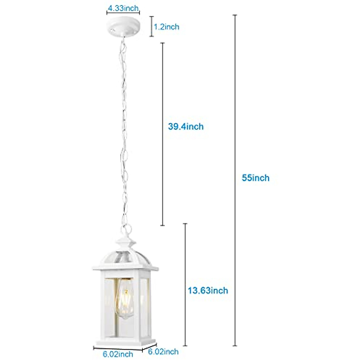Darkaway Outdoor Wall Lights Fixtures 2 Pack with Outdoor Pendant Light for Porch, Patio, Garden