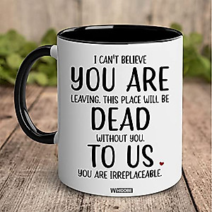 WHIDOBE Coworker Leaving Gifts For Women Men, You Are Dead To Us Mug, Goodbye Coworker, New Job, Going Away Gift for Coworker, Colleague, Farewell, Leaving For New Job, Goodbye, Good Luck Coworker