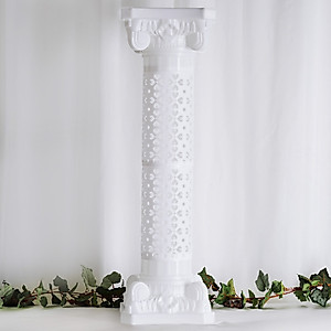 TABLECLOTHSFACTORY 4 Pillars/Set Venetian Roman Wedding Columns Holds Flower Plates 41" Tall(Height Adjustable)