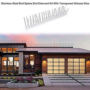 Cabilock Doves 10pcs Nails Metal Deterant Spinners Stainless Steel Pigeon for Pigeon and Other Small Birds 30cm