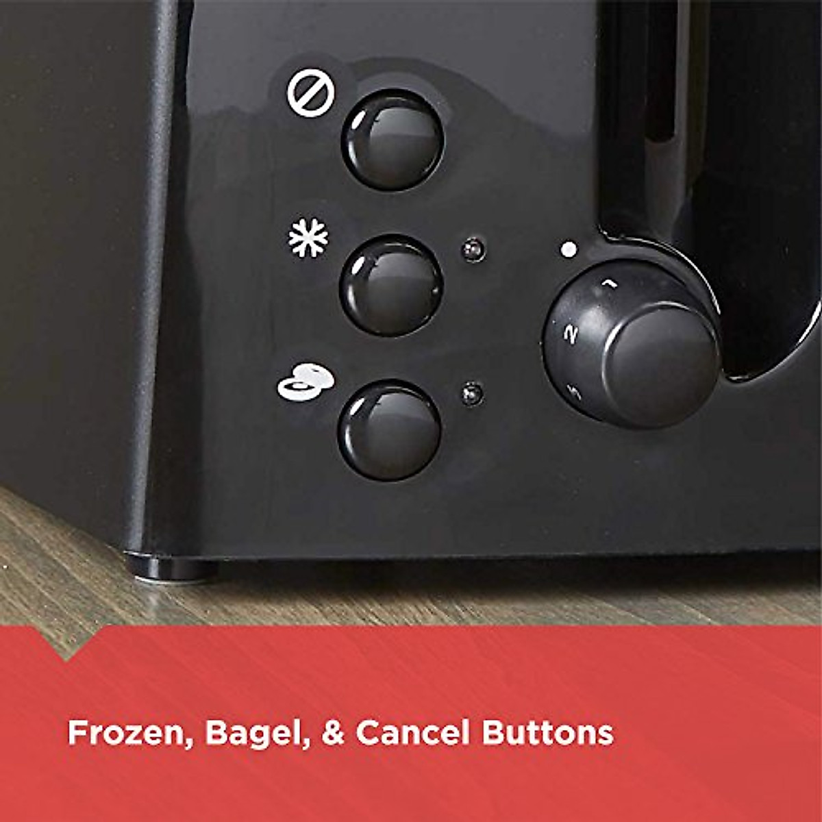 BLACK+DECKER 4-Slice Toaster, Extra-Wide, Black, TR1410BD