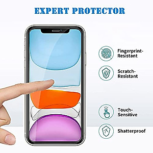 AVOAR 3 Pack Screen Protector for iPhone 11 / iPhone XR, for iPhone 11 Screen Protector, 6.1 Inch HD Clear Tempered Glass Full Screen Case Friendly, Anti-Scratch, Bubble Free, Case-friendly