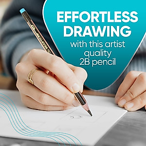 Koala Tools | Bear Claw Pencils (pack of 6) - Fat, Thick, Strong, Triangular Grip, Graphite, 2B Lead with Eraser - Suitable for Kids, Art, Drawing, Drafting, Sketching & Shading