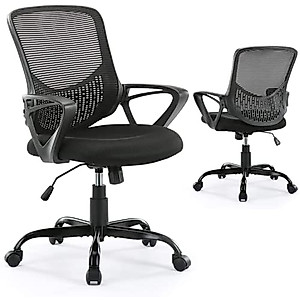 Office Chair, Ergonomic Home Desk Chair Mid Back Mesh Chair Rolling Swivel Computer Chair with Lumbar Support