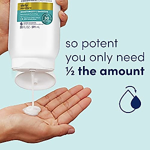 Dove Ultra Daily Moisture Concentrate Conditioner for Dry Hair Moisturizes and Smooths in 30 Seconds, With Fast-Detangle Technology and 2X More Washes 20 oz