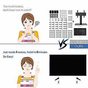 TV Stand Compatible with Samsung 32 inch Class FHD (1080P) Smart LED TV, TV Stand Legs for Samsung TV Stand Base Replacement UN32J5205AF (Black)