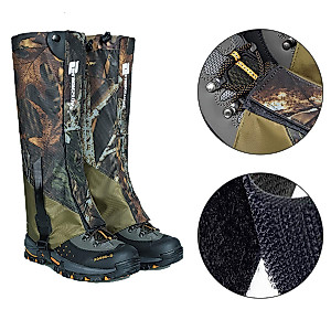 Cozylkx Waterproof Leg Gaiters - 500D Snow Boot Hunting Gaiters Snake Guard Leggings for Hiking Climbing